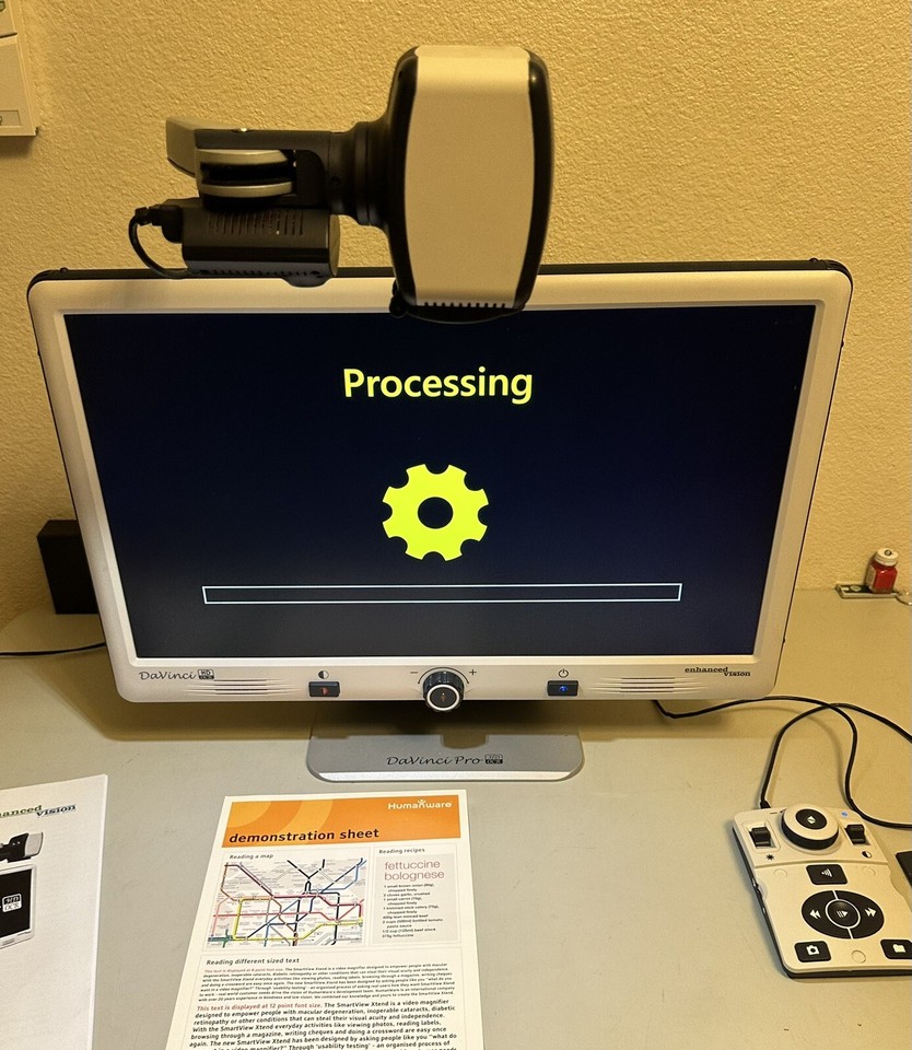 Enhanced Vision Davinci PRO HD 24" LCD Vision Magnifier Full Pg OCR +6 ...