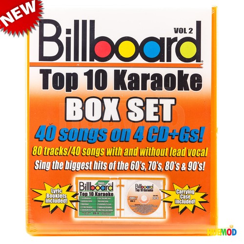 KARAOKE : BILLBOARD TOP 10 KARAOKE VOL. 2 40-Songs 4-CD 1960 1970 1980 ...