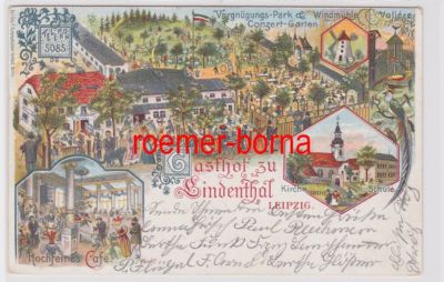 87505 Ak Lithographie Gasthof zu Lindenthal Leipzig 1903 | eBay.de