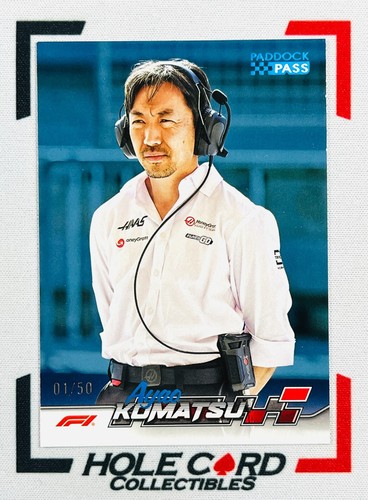 AYAO KOMATSU 2024 Topps Paddock Pass Formula 1 F1 #80 Blue Foil 01/50 ...
