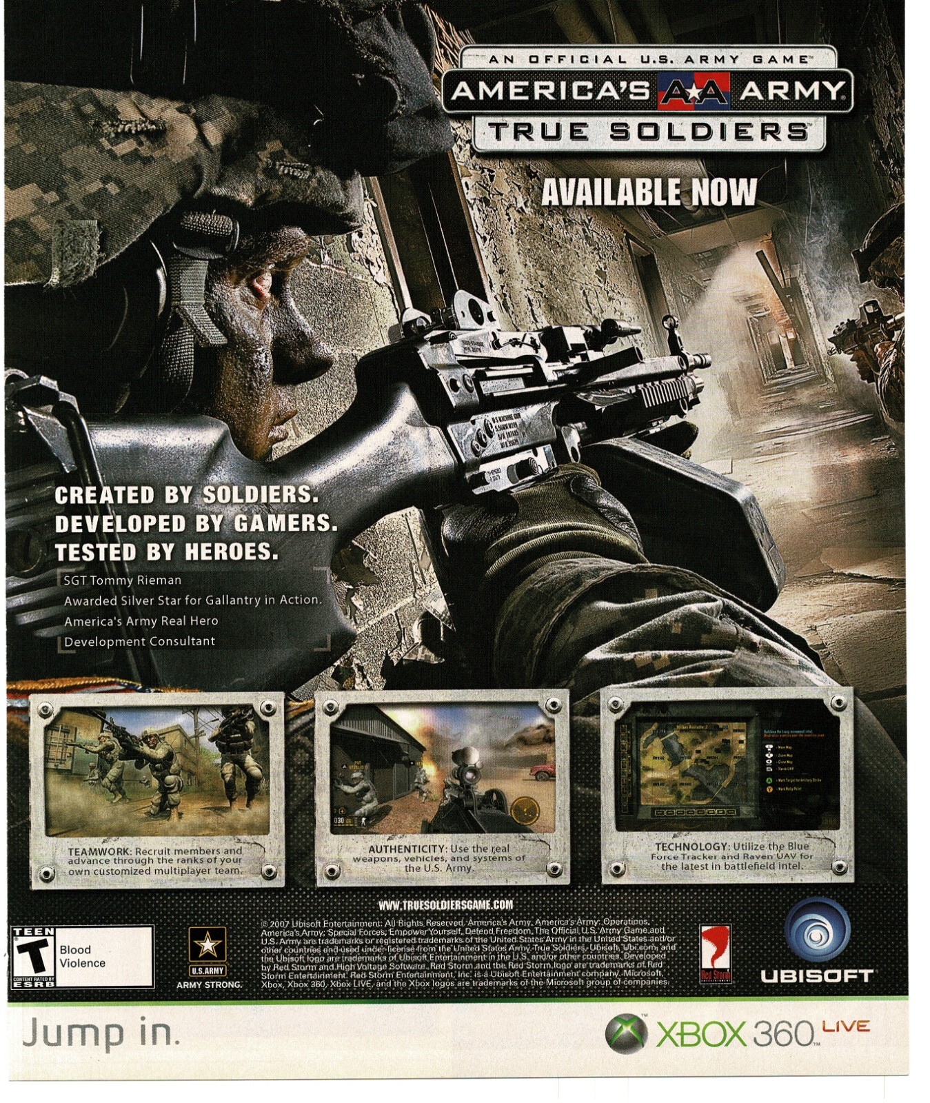 2007 America's Army True Soldiers Video Game Vintage Print Ad Ubisoft ...