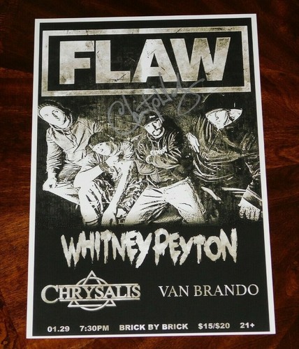 FLAW CHRIS VOLZ SIGNED 12X18 TOUR PROMO POSTER!!! | eBay