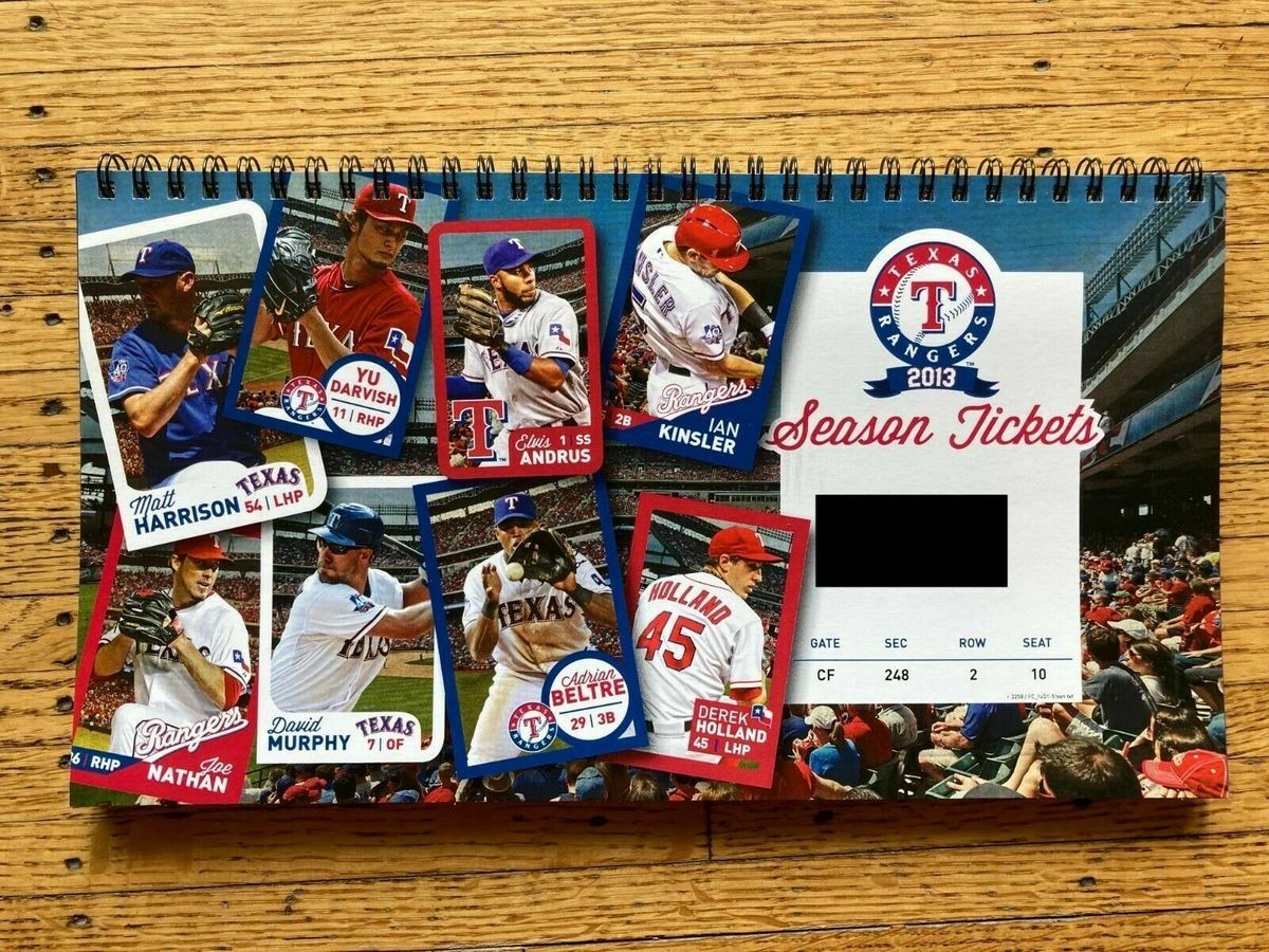FULL MINT 2013 TEXAS RANGERS SEASON TICKET BOOK DARVISH | eBay