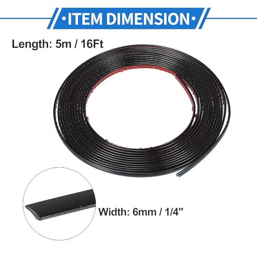 Window Trim Strip Kit 1/4" Width 16Ft 5m Universal for Exterior Car 6mm ...