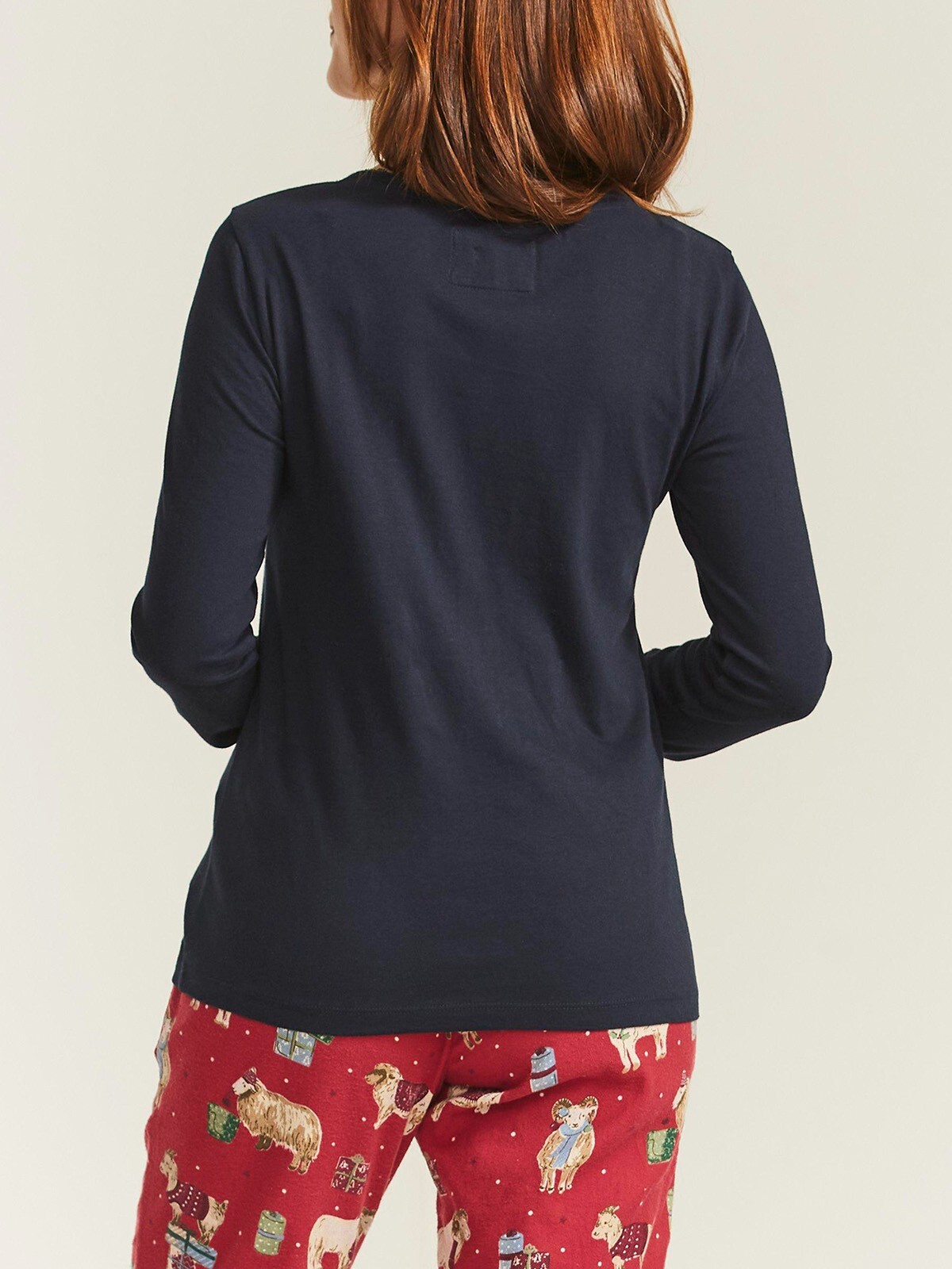 Ladies Fat Face Navy Lily Lace Henley Pyjama Top - RRP £29.99 | eBay UK