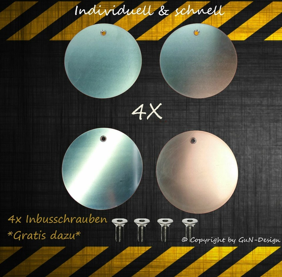 Azev A Felgendeckel passend für Azev gecleant flach 4x Deckel Wheel Cap ...