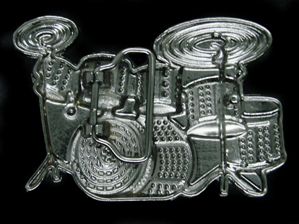 UE03148 REALLY COOL **CRYSTAL DRUM SET** MUSIC INSTRUMENT BELT BUCKLE ...