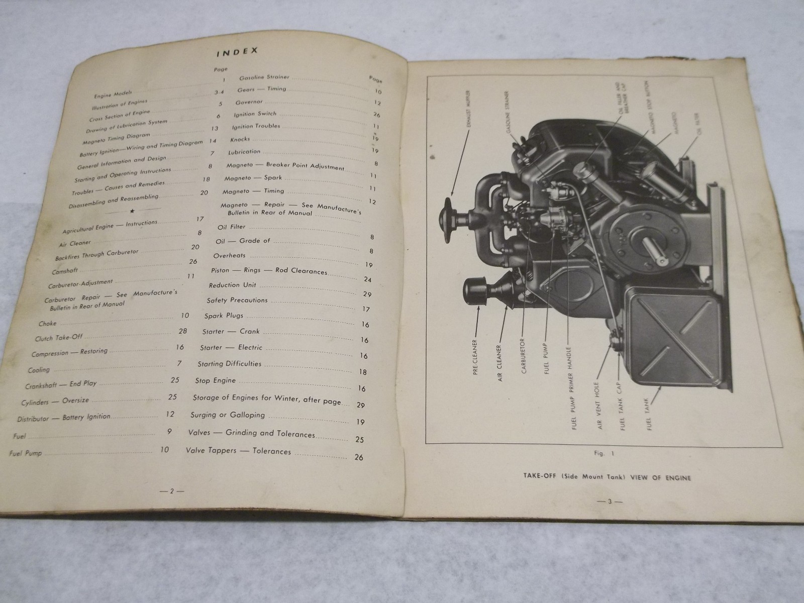 Wisconsin Model VE4 and VF4 Air Cooled Engine Instructions Book | eBay