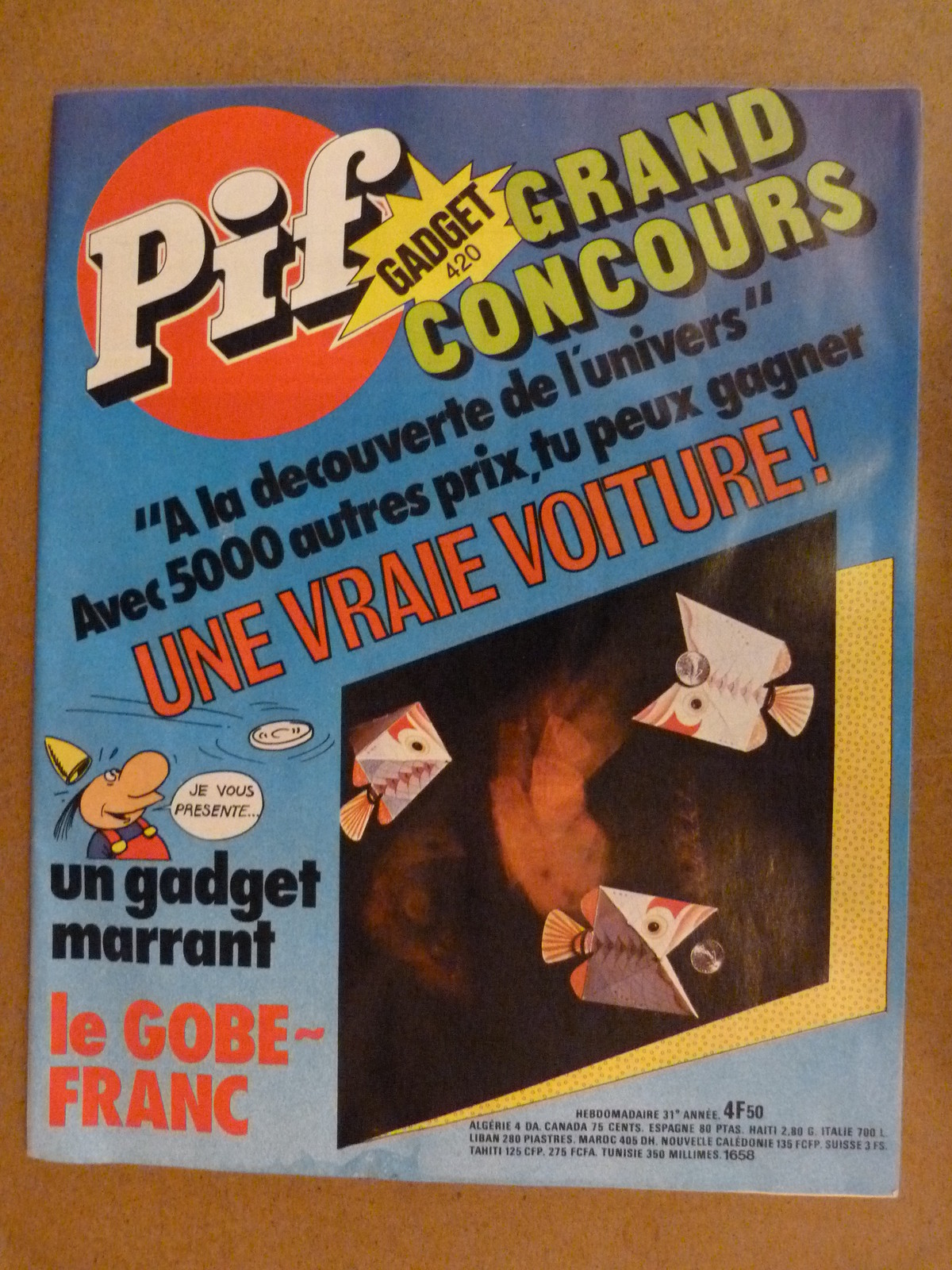 G 3 BD PIF GADGET AVEC GADGET N 420 LE GOBE FRANC B | eBay