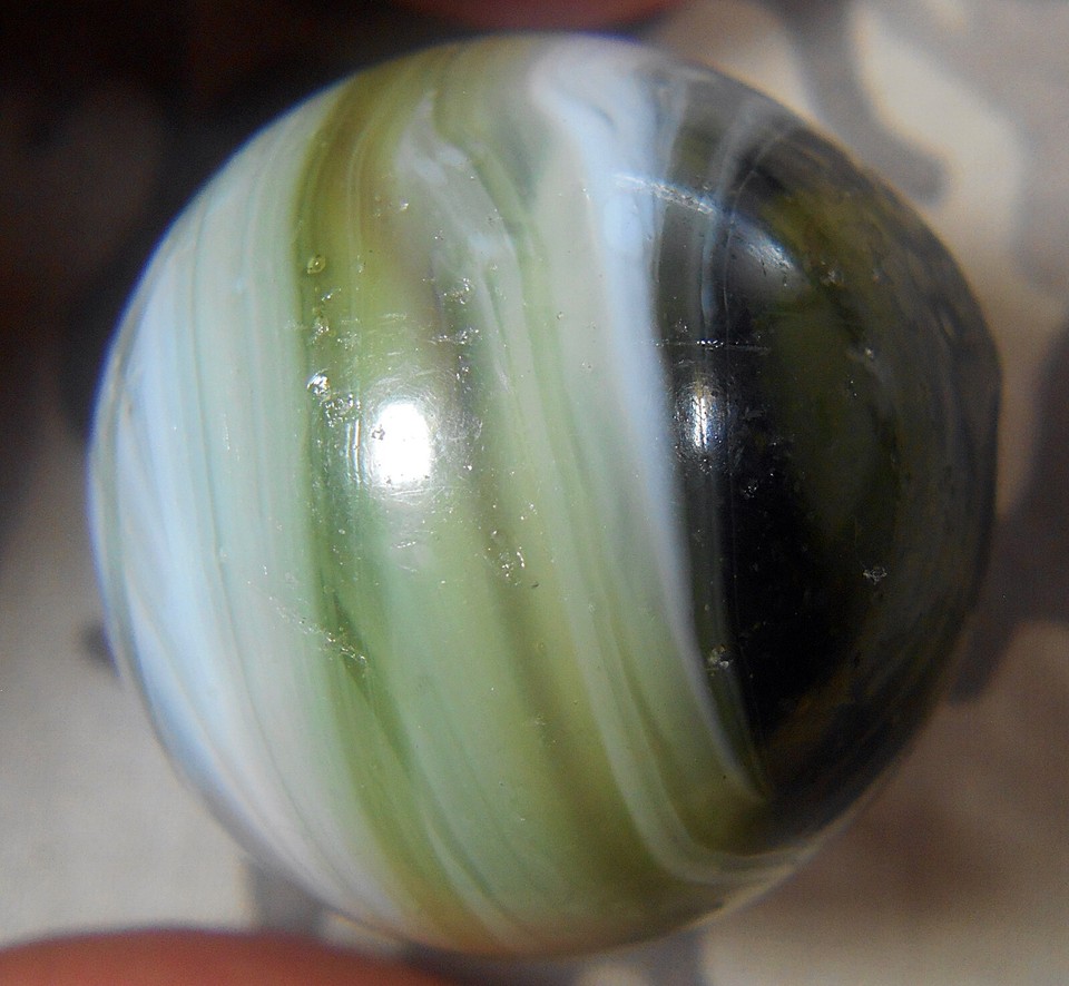 Early American Navarre/Leighton Handmade Marble VERY BIG olive green | eBay