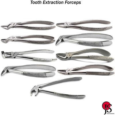 Dental Extracting Extraction Forceps Surgical Upper Lower Molars Tooth ...