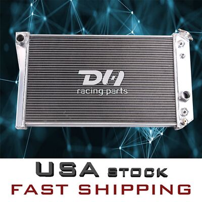 For 84-90 Chevy Corvette/82-02 S-10 Blazer V8 3Row DH Racing Radiator ...