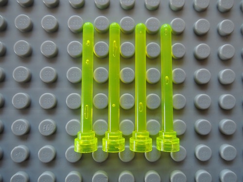 Lego 4 x Antenne 3957 4H transparent neon grün gelb 7647 7692 4970 | eBay
