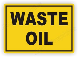 3.5 inch WASTE OIL Vinyl Decal / Sticker Drum Barrell Motor Diesel ...