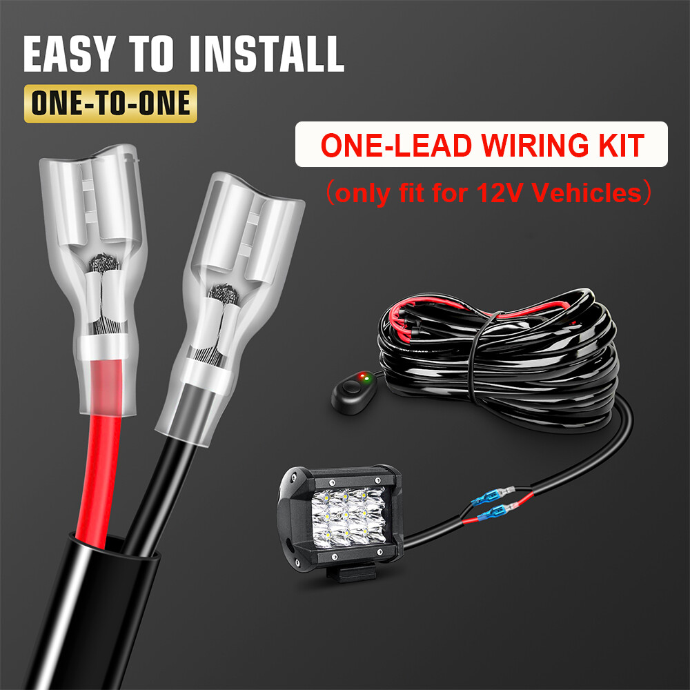 Tri-Row 23 Inch LED Combo Work Light Bar + Wiring Kit Offroad Truck SUV ...