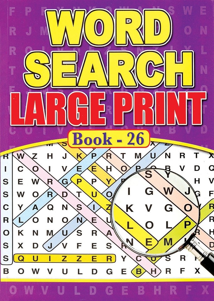 4 x LARGE PRINT WORDSEARCH A4 SIZE 64 Page WORD SEARCH PUZZLE BOOKS ...