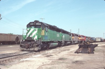 WC 6504 SD-45 #8 N FOND DU LAC (WISCONSIN CENTRAL) ORIGINAL SLIDE 05-22 ...