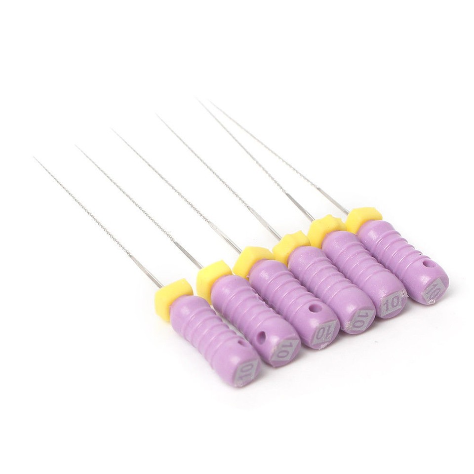 10 Packs Dental Endo K-FILES 25mm #10 Endodontic Instruments Hand Use ...