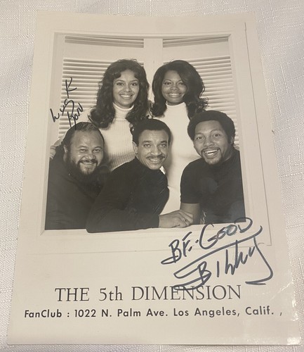 The Fifth Dimension autographed promo pic. Billy Davis Jr & Ron Townson ...