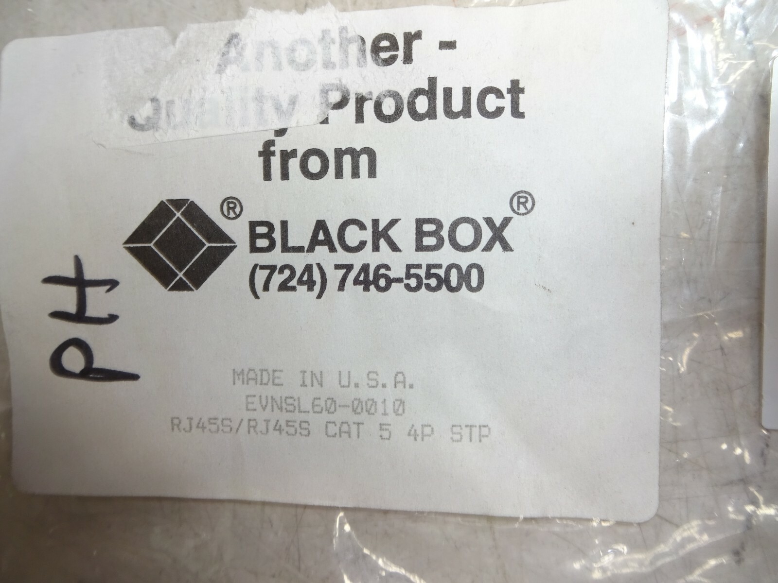 Black Box 10 ft. Cat. 5 STP Network Cable (EVNSL60-0010) for sale ...