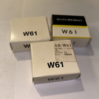 Allen Bradley W61 Lot Of 3 New In Box Thermal Overload Heater Elements ...