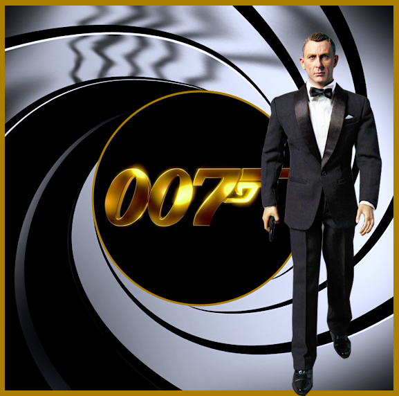 1/6 James Bond Backdrop 15"x15" - For 1/6 Daniel Craig Sean Connery ...