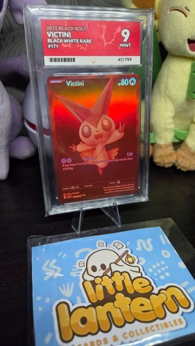 Victini 171/086 - Black Bolt Monochrome Red Pokemon TCG GRADE ACE 9 ...