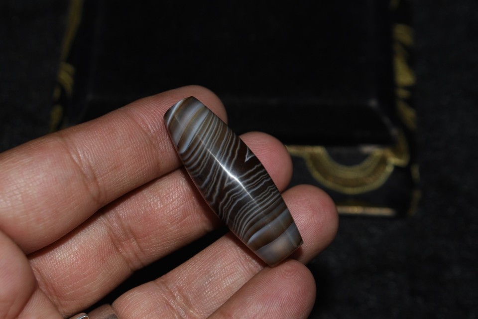 Rare Large Ancient South East Asian Banded Agate Stone Bead with Eye | eBay