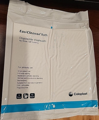 EasiCleanse Disposable Washcloth No Rinse Self-Sud Unscented Lot 10 Exp ...