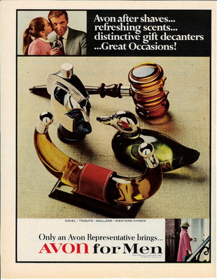 1967 AVON Men Decanters After Shave Gifts Vintage Magazine Print ...