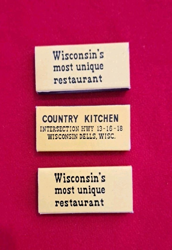 Country Kitchen Match Box Lot of 3 1970s Wisconsin Dells Vintage | eBay