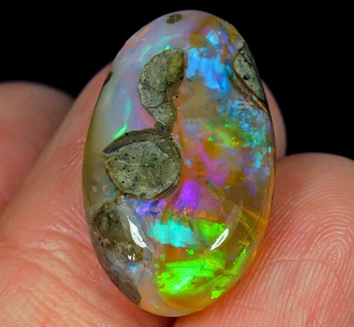 10.9Ct African Matrix Black Opal Cab PWY648 | eBay