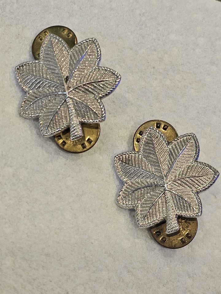 WWII US Army Officer LT Colonel Rank Insignia Pin Set L@@K!!! | eBay