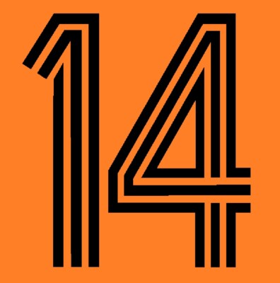 No 14 Cruyff Holland 1974 Football Nameset for shirt | eBay UK