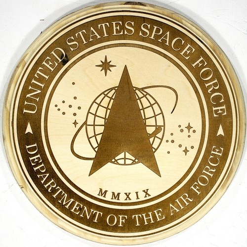 Official US Space Force emblem 12in Laser Engraved Space Force Plaque ...