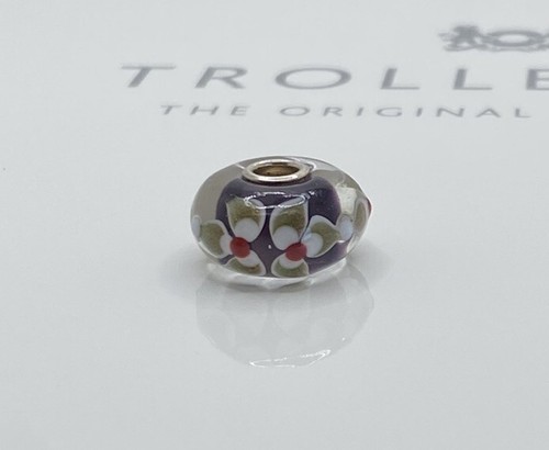 Trollbeads White Flowers On Purple Bead | eBay