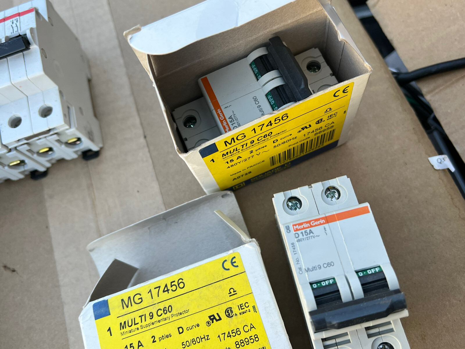 SQUARE D MULTI 9 C60 D15A circuit breaker (2 pcs) | eBay