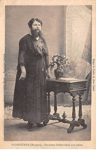 Circus Freak Lady with Beard Original old 1922s Vintage Photo Postcard ...
