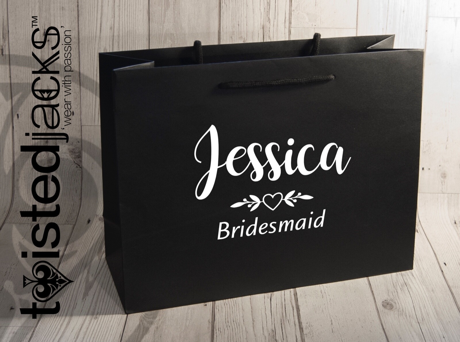 Large Luxury Personalised Wedding Gift Bag Bridesmaid Gift Bride Groom ...
