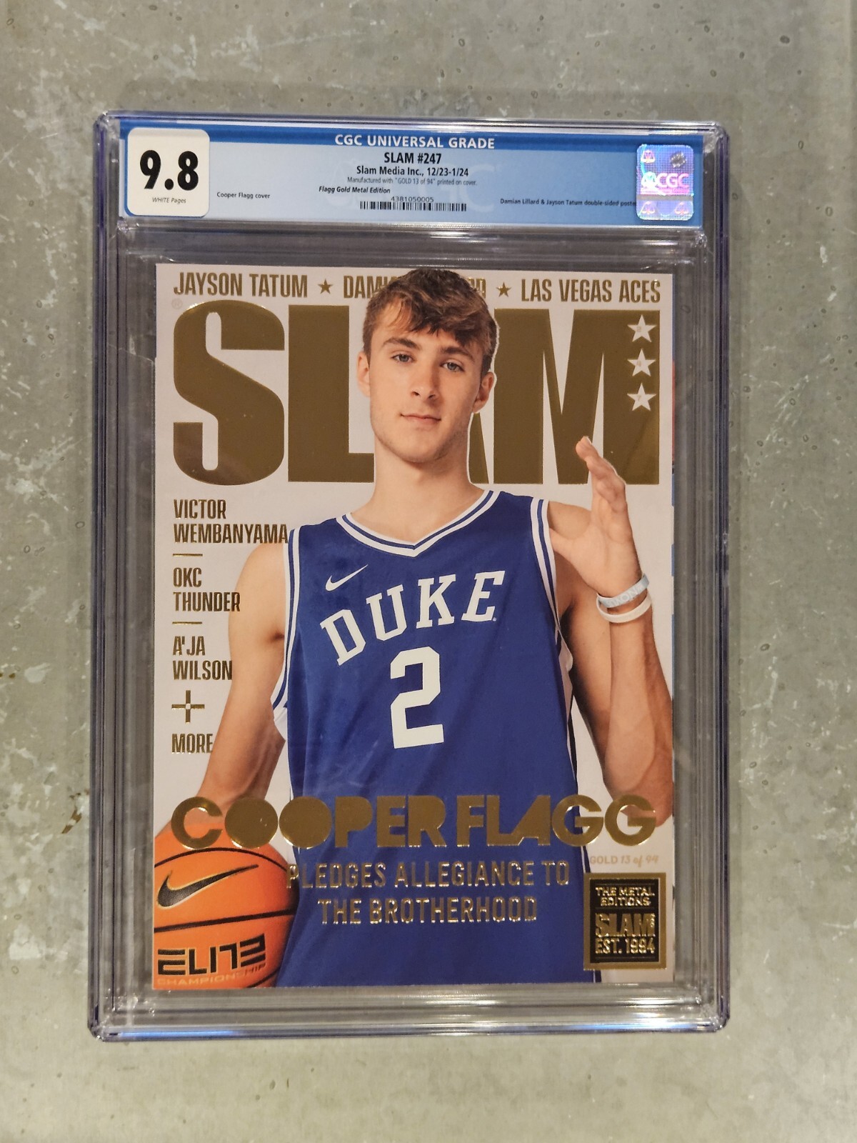 16 yo COOPER FLAGG - GOLD METAL Edition - SLAM 247 Magazine #13 of 94 ...