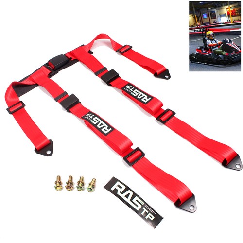 New Red 2" 4 Point Harness Quick Release Safety Universal Go-Kart Seat ...