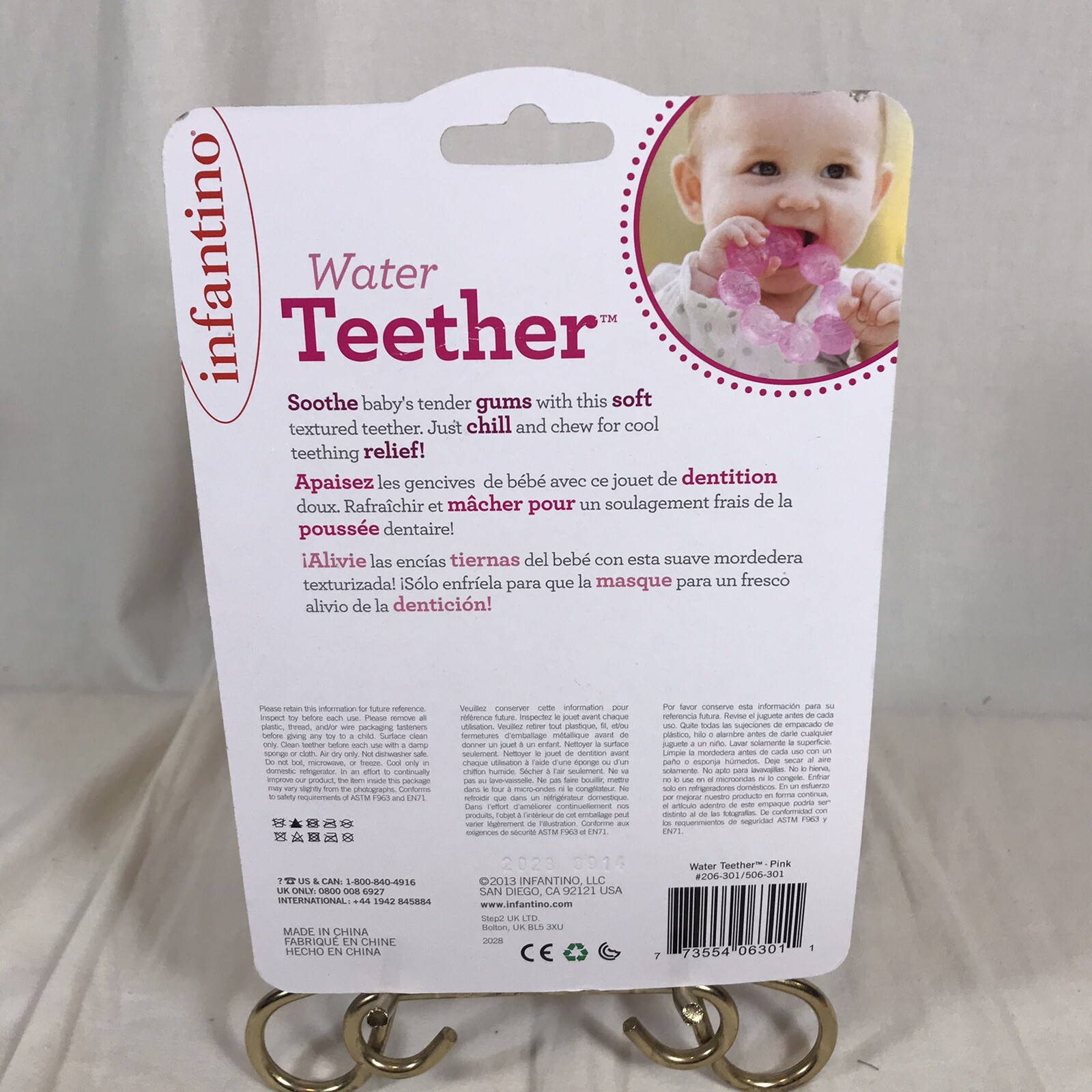 Baby Girl Gift Set Pink Plush Pig Chewable Teether Cutie Patootie Bib ...