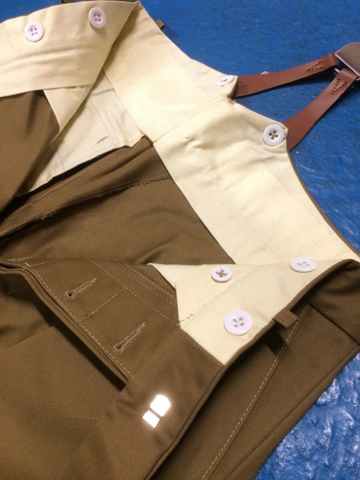 Fishtail Back Khaki Cotton Drill Trousers Tails and the Unexpected Made ...