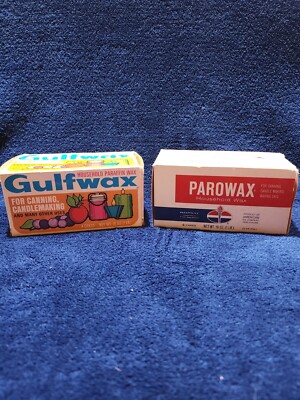 VINTAGE GULFWAX and PAROWAX HOUSEHOLD PARAFFIN WAX CANNING and ...