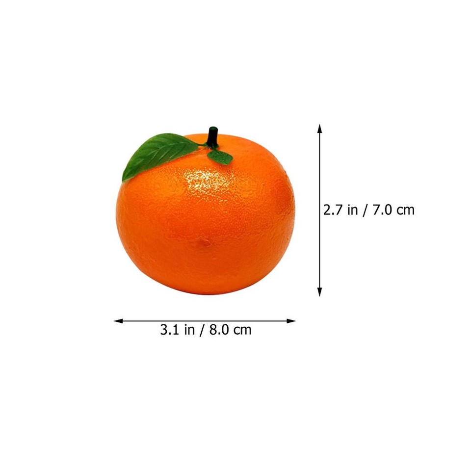 5 Pcs Fake Orange Foam Models Lifelike Artificial Fruit for Market ...