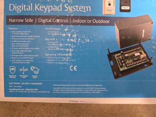 ASSA ABLOY Securitron DK-26SS Digital Keypad System Stainless Steel ...