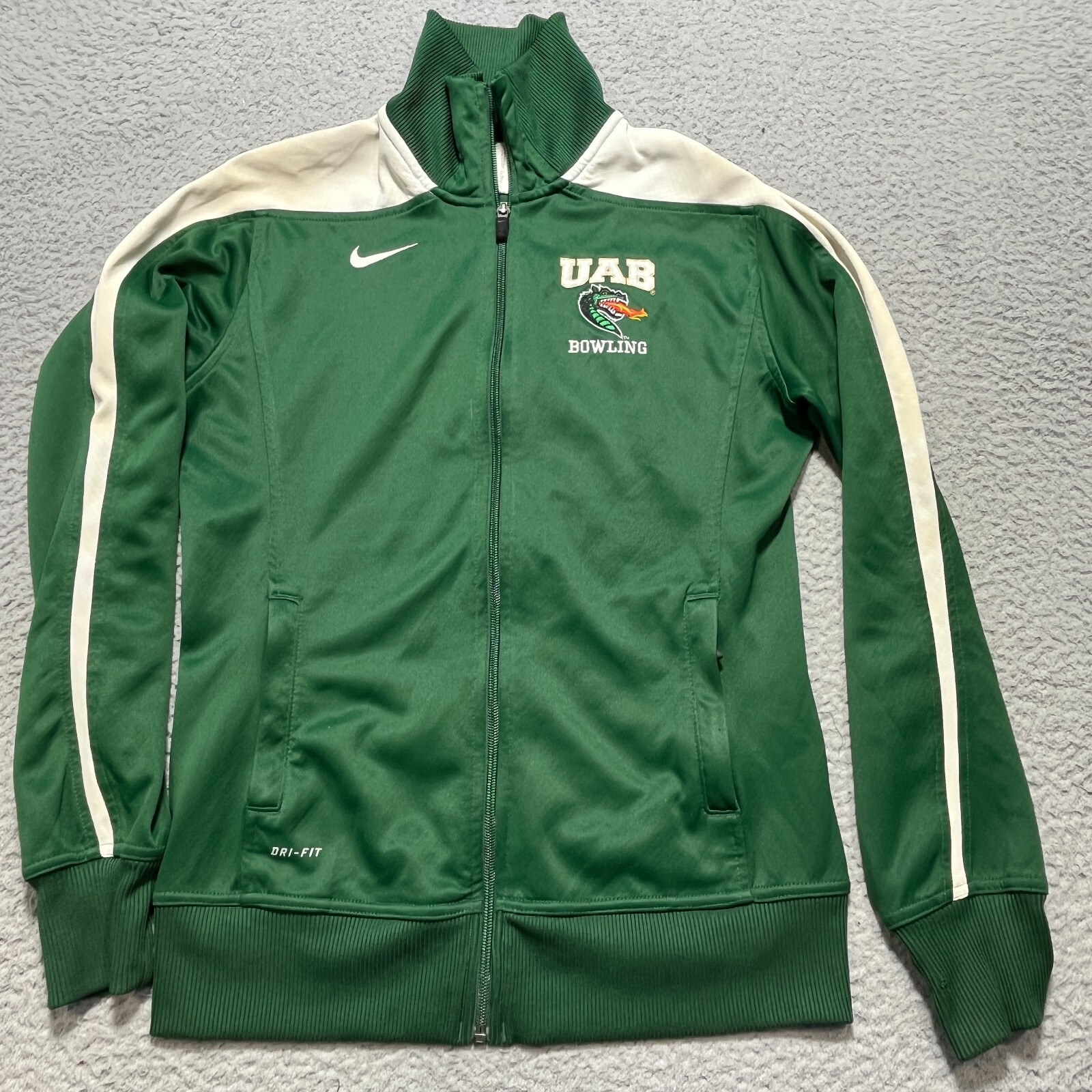 UAB Blazers Track Jacket Womens Medium Green Nike Bowling Team RARE | eBay