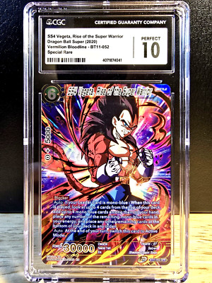 1ST EDITION SS4 VEGETA RISE OF THE SUPER WARRIOR CGC PERFECT 10 BGS ...