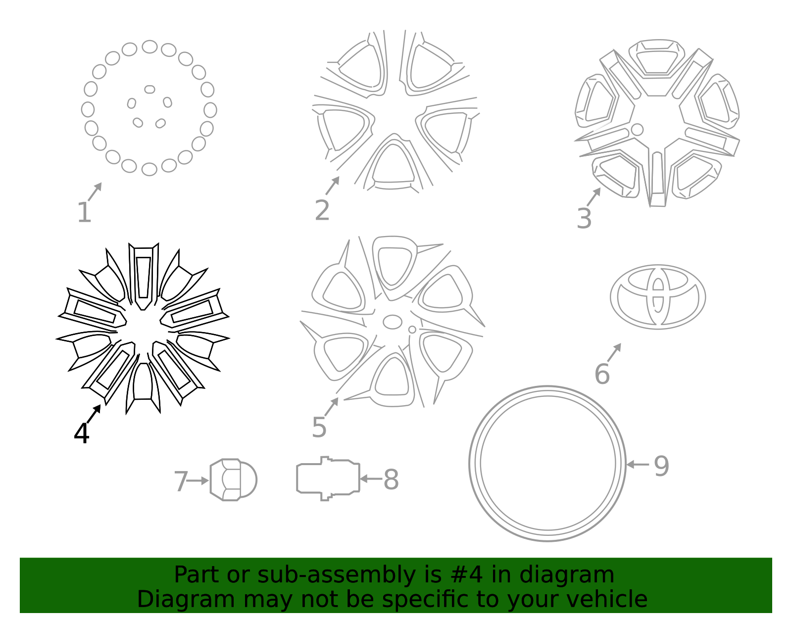 Toyota Genuine OEM 4261a-42130 Wheel Disc Chrome 4261A42130 for sale ...