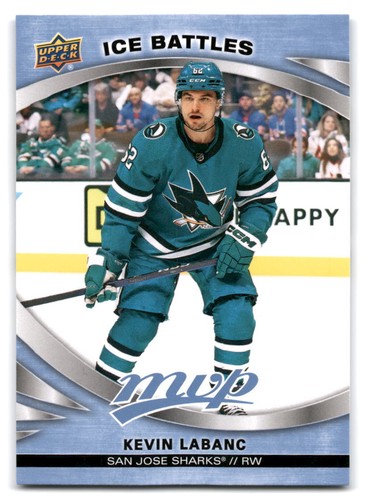 Kevin Labanc 2023-24 Upper Deck MVP HOCKEY #70 San Jose Sharks Ice ...